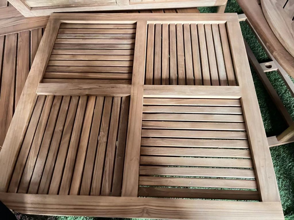 Solid Teak Wood Simple Slatted Table Top TBP-TK002 – Lifepursue
